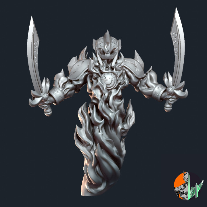 3D Printable Fire Myrmidon by Triple Spire Workshop