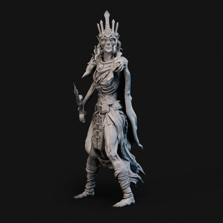 3D Printable Lich Queen - 32mm and 75mm by 2moronic miniatures