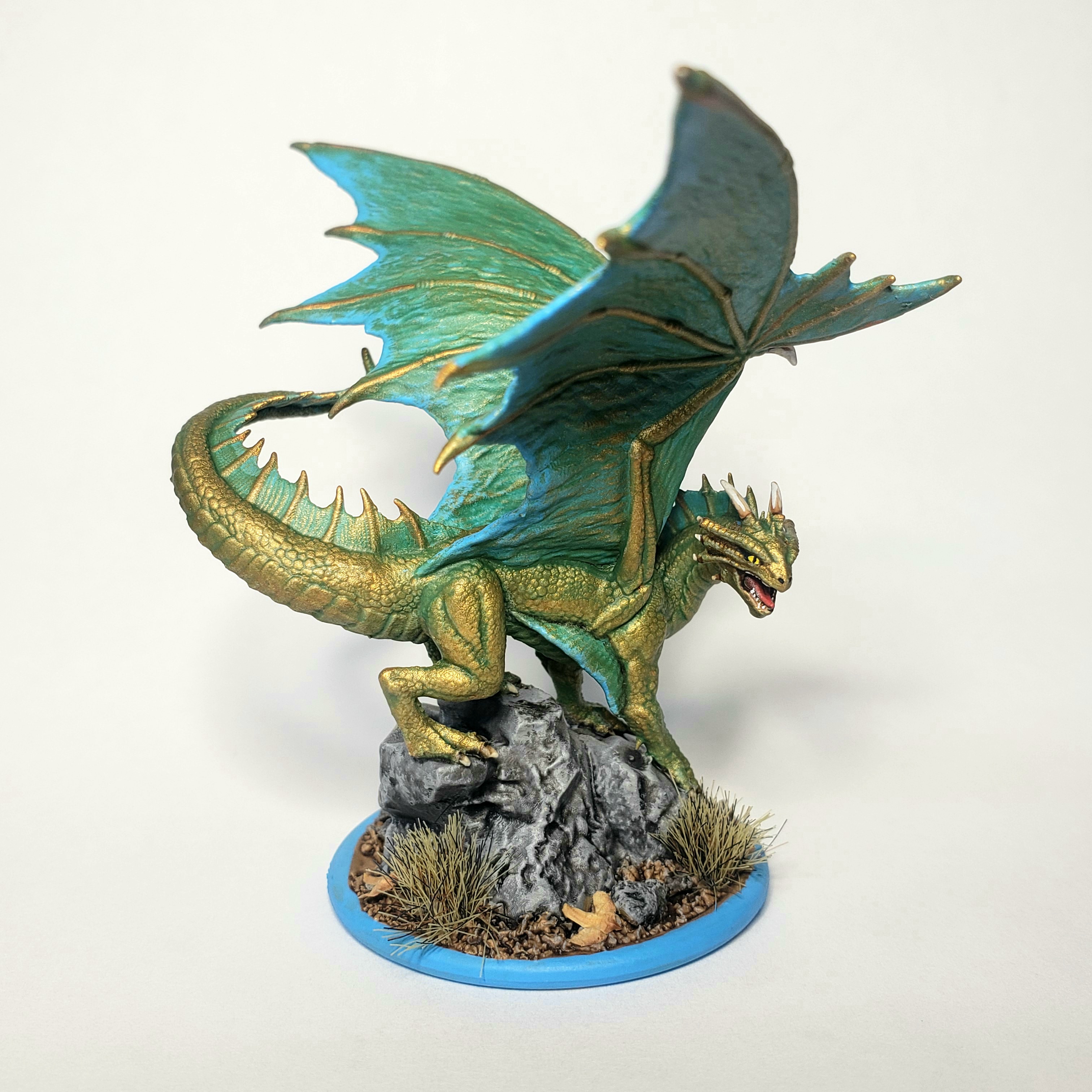3D Printable Ancient Bronze Dragon / Legendary Drake / Winged Mountain ...
