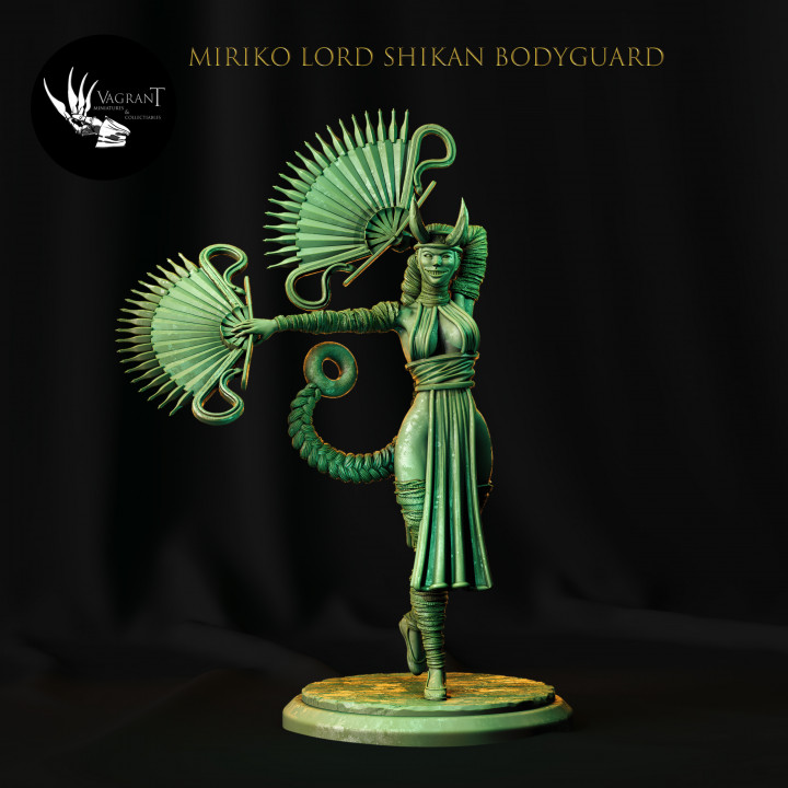 3D Printable Miriko lord shikan bodyguard by Vagrant Miniatures