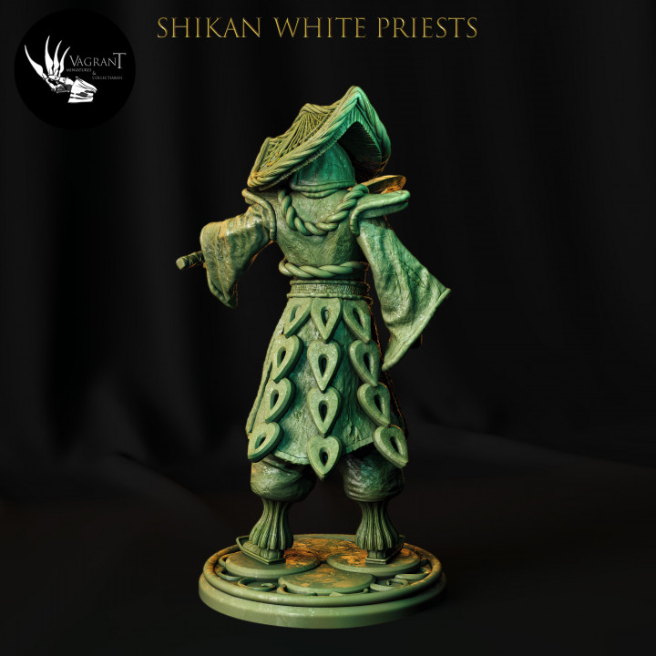 3D Printable Shikan's White priests by Vagrant Miniatures
