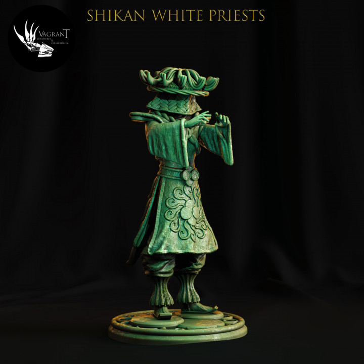 3D Printable Shikan's White priests by Vagrant Miniatures