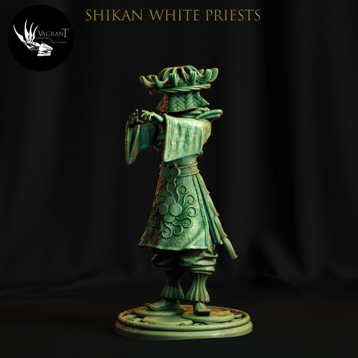 3D Printable Shikan's White priests by Vagrant Miniatures