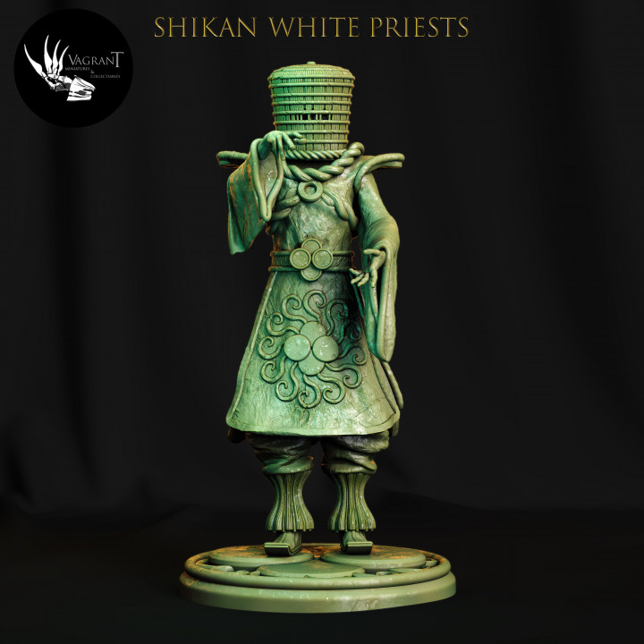 3D Printable Shikan's White priests by Vagrant Miniatures