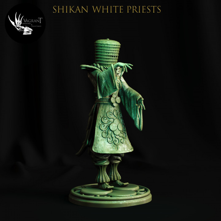 3D Printable Shikan's White priests by Vagrant Miniatures