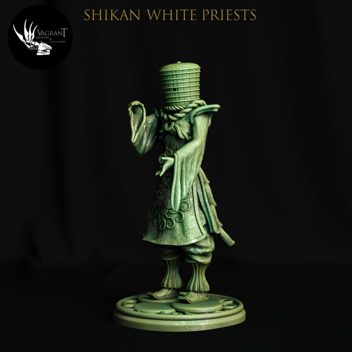3D Printable Shikan's White priests by Vagrant Miniatures