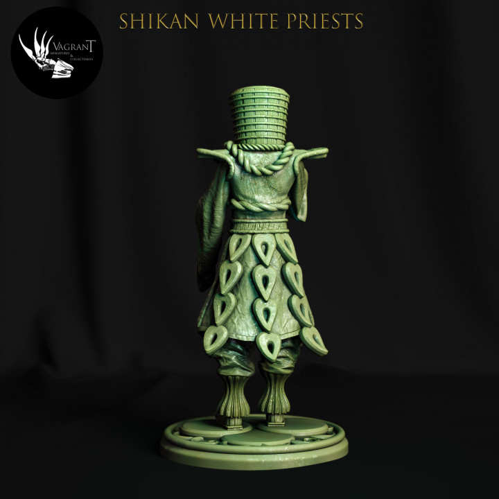 3D Printable Shikan's White priests by Vagrant Miniatures
