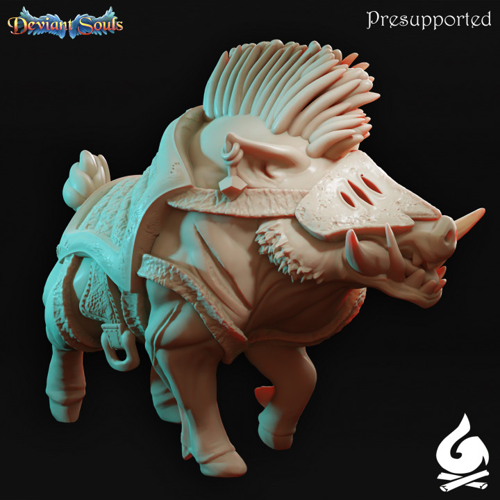 3D Printable Armored Boar by Safehold