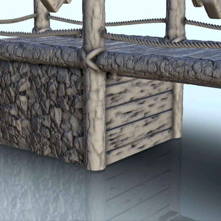 3D Printable Stone walkway with wooden roof and access ramp (12 ...