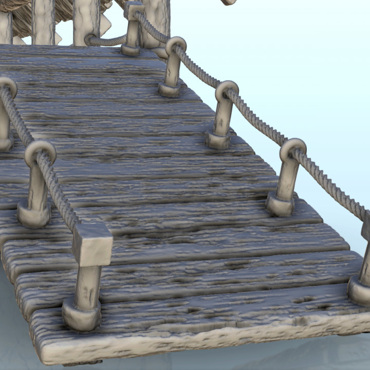 3D Printable Stone walkway with wooden roof and access ramp (12 ...