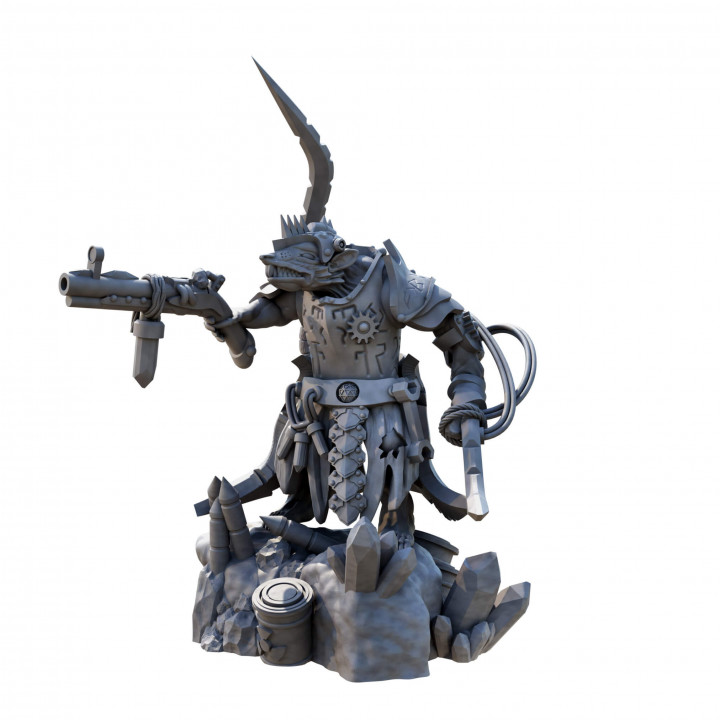 3D Printable Ratkin Engineer Fantasy Miniature by Lex Addams