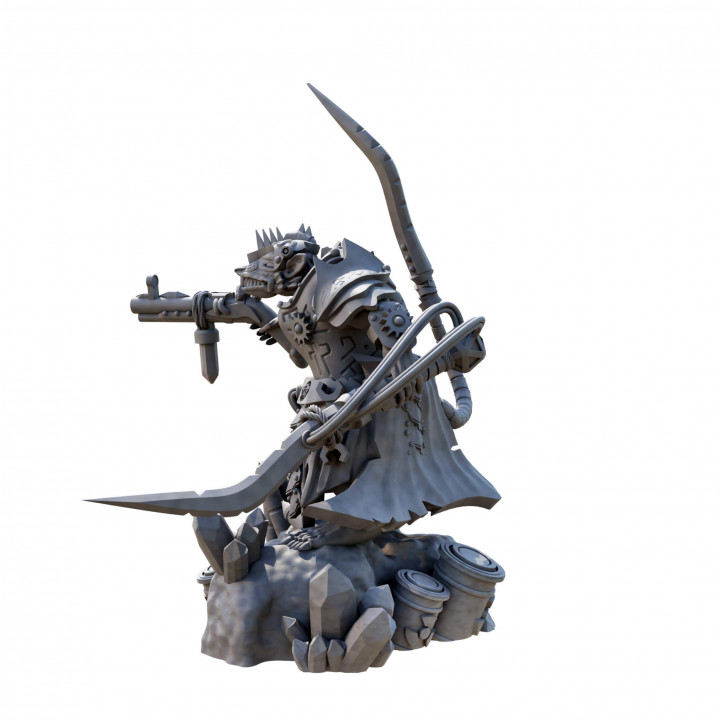 3D Printable Ratkin Engineer Fantasy Miniature by Lex Addams