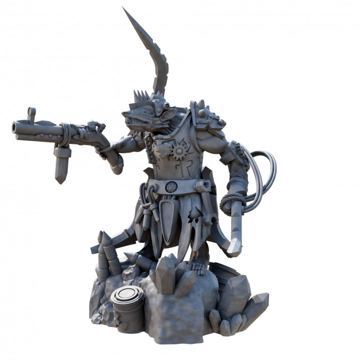3D Printable Ratkin Engineer Fantasy Miniature by Lex Addams