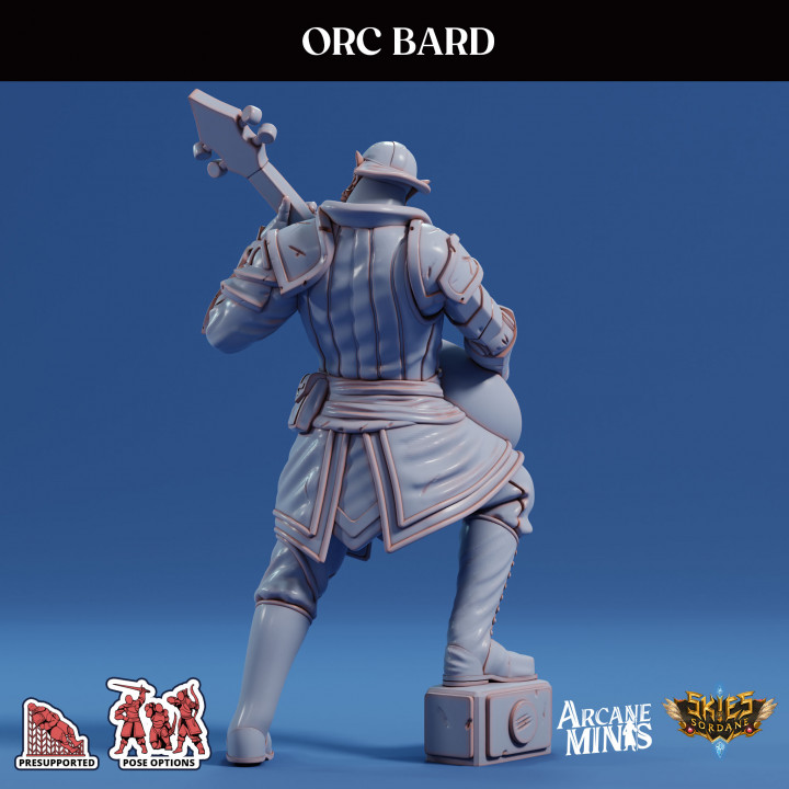 3D Printable Orc Bard - Scrapper Pirates by Sordane Publishing