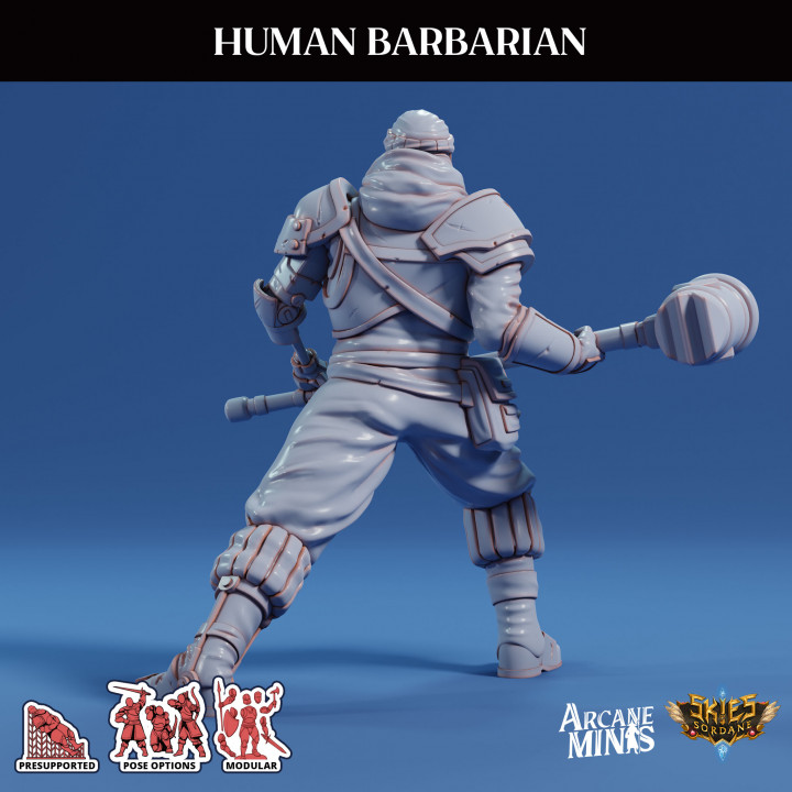 3D Printable Human Barbarian - Scrapper Pirates by Sordane Publishing