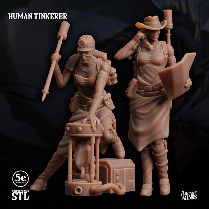 3D Printable Human Tinkerer - Scrapper Pirates by Sordane Publishing