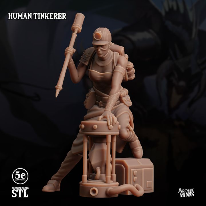 3D Printable Human Tinkerer - Scrapper Pirates by Sordane Publishing