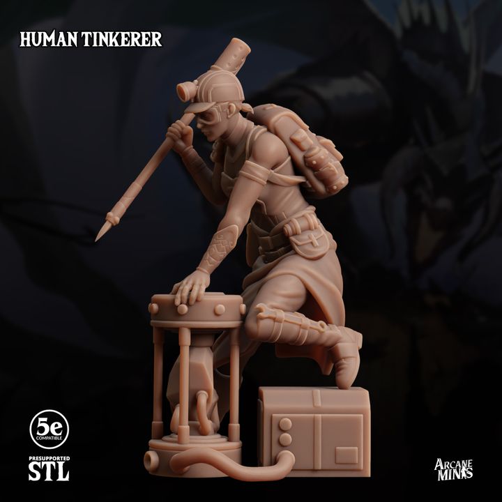 3D Printable Human Tinkerer - Scrapper Pirates by Sordane Publishing
