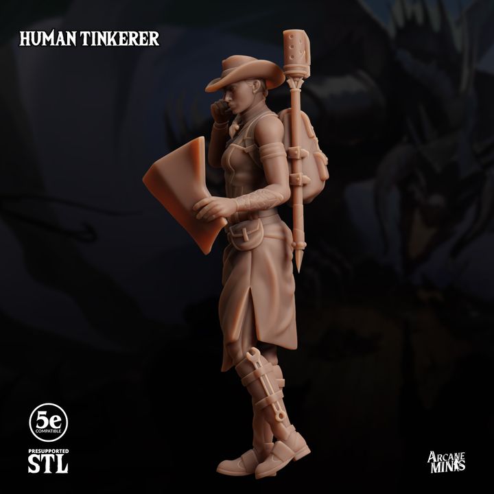 3D Printable Human Tinkerer - Scrapper Pirates by Sordane Publishing