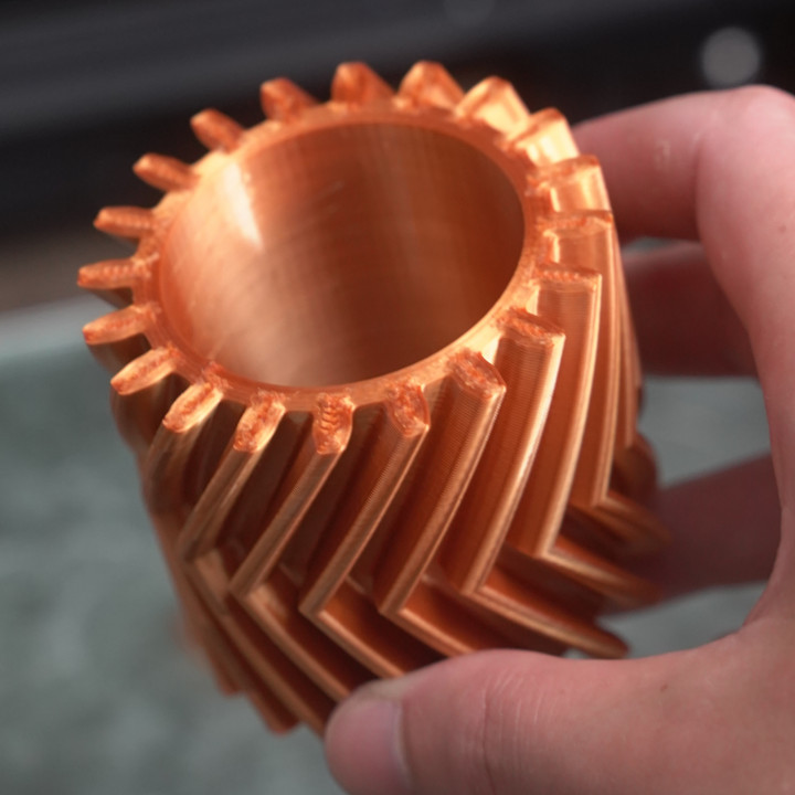 3D Printable Double Helical (Herringbone) Containers by 3D Printer Academy