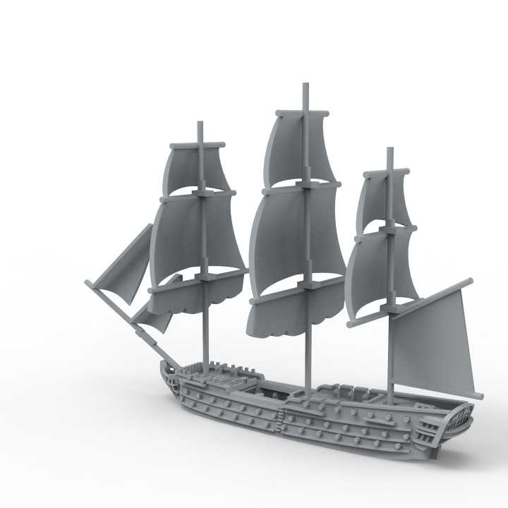 3D Printable HMS Zealous (1785) by Saturnalia STUDIOS