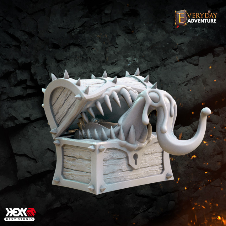 3D Printable Chest Mimic by Hexy Studio