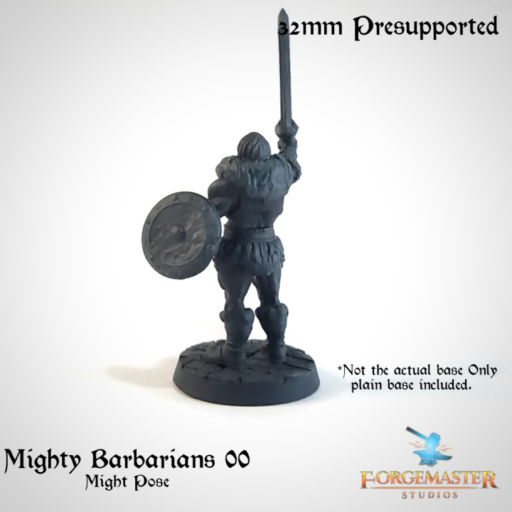 3D Printable Human Barbarian - Mighty Barbarians 00 Might Pose by ...