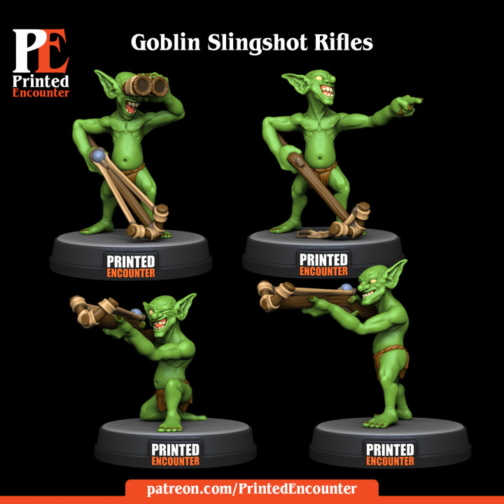 3D Printable Goblin Slingshot Rifles by Printed Encounter