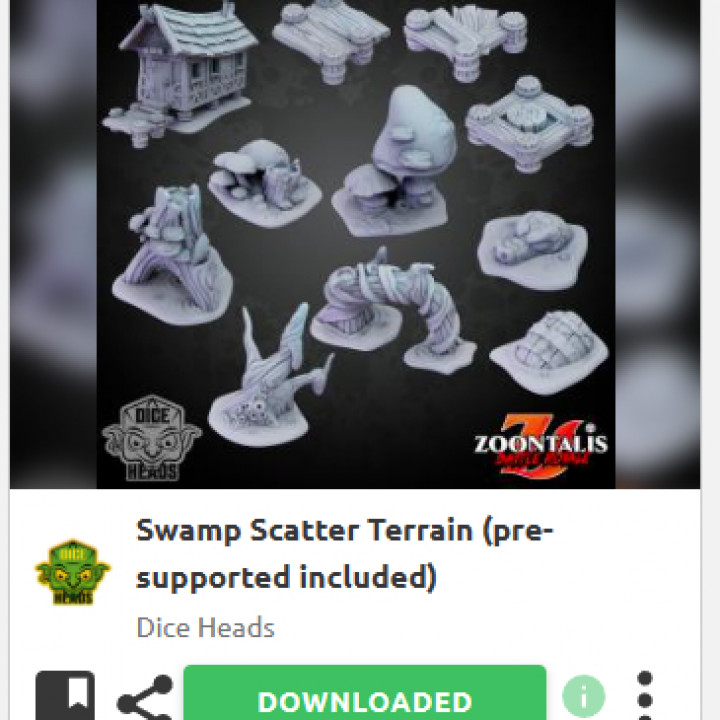 3D Print of Swamp Scatter Terrain (pre-supported included) by ...