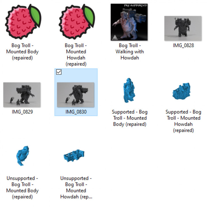 3D Printable Bog Troll with Hodah by Runeforge Studios