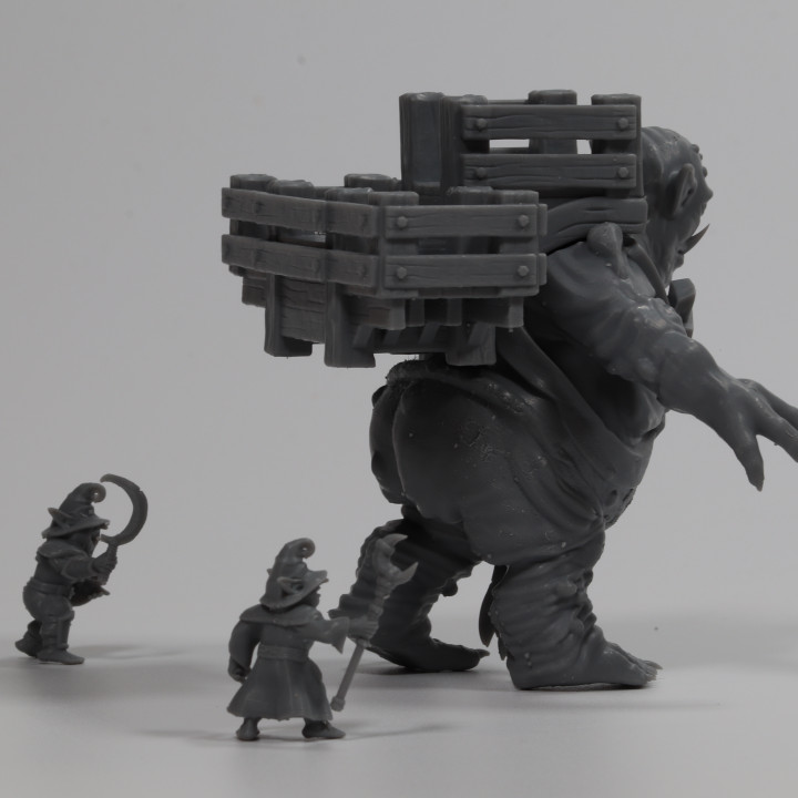3D Printable Bog Troll with Hodah by Runeforge Studios