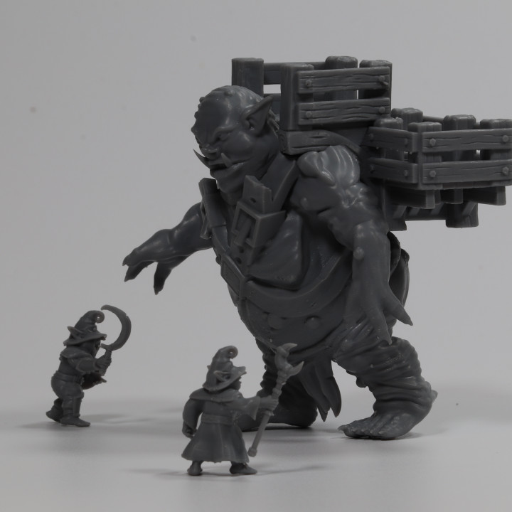 3D Printable Bog Troll with Hodah by Runeforge Studios