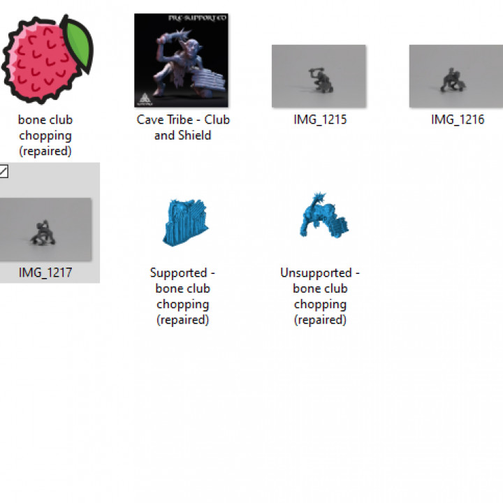 3D Printable Cave Goblin - Club and Shield by Runeforge Studios