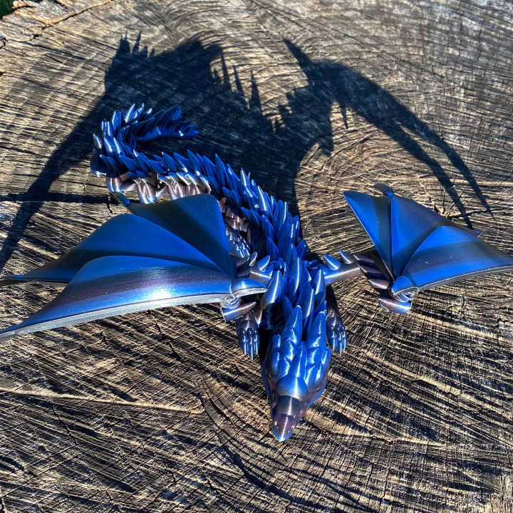 3D Printable Silver Dragon by The Dragon's Den