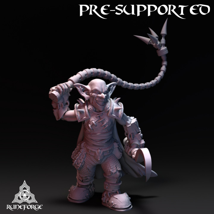 3D Printable Classic Goblin - Boar Master by Runeforge Studios