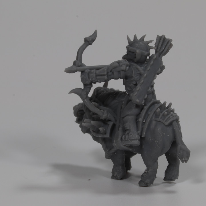 3D Printable Classic Goblin - Boar Rider - Archer by Runeforge Studios