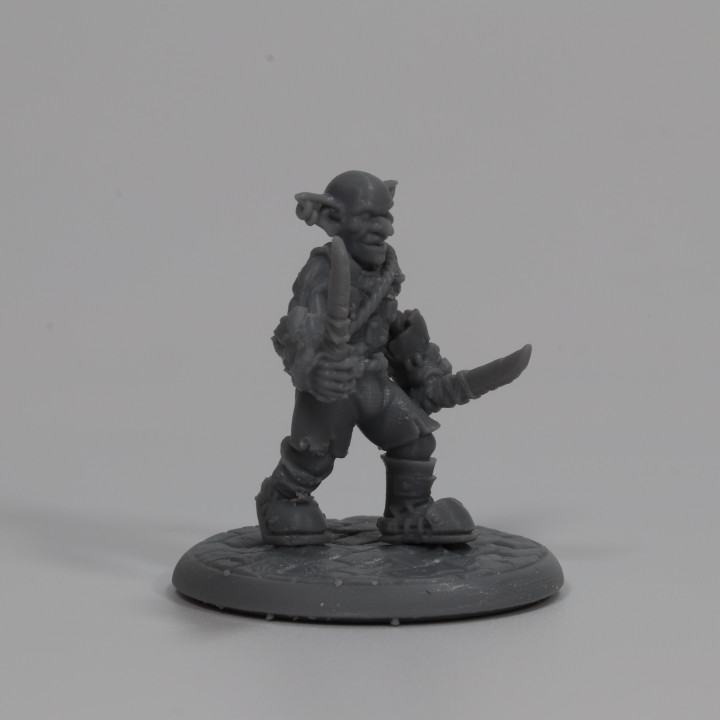 3D Printable Classic Goblin - Daggers - Standing by Runeforge Studios