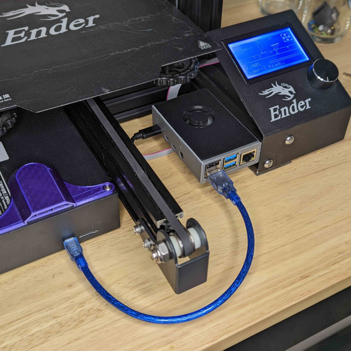 3D Printable Raspberry Pi 4 Case for Ender 3/V-slot mount by Bo