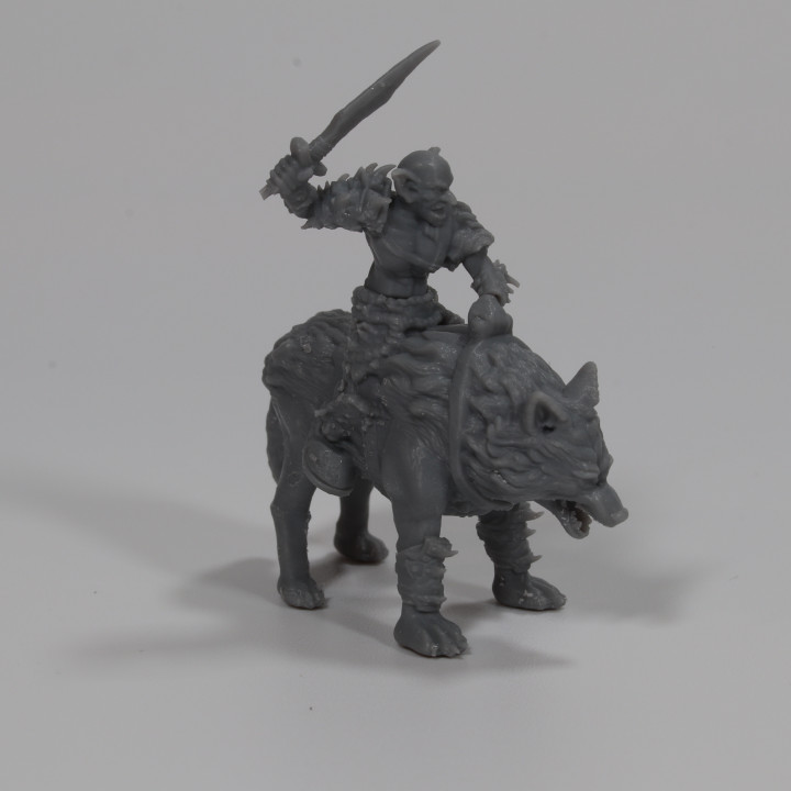 3D Printable Forest Goblin - Wolf Rider by Runeforge Studios