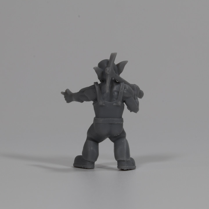 3D Printable Goblin Miner Pointing by Runeforge Studios