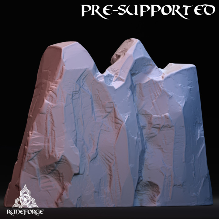3D Printable Mine Scenery Rock Wall by Runeforge Studios