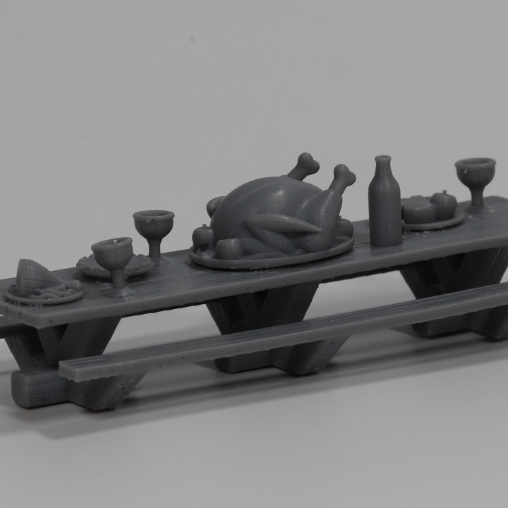 3D Printable Scenery - Banquet Table by Runeforge Studios