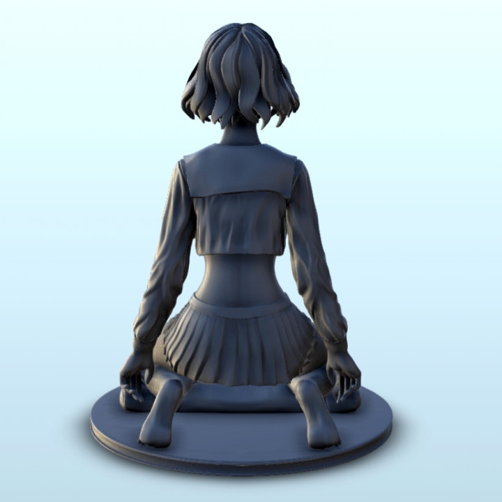 3D Printable Girl crying - Woman scene miniature mini rpg character by ...