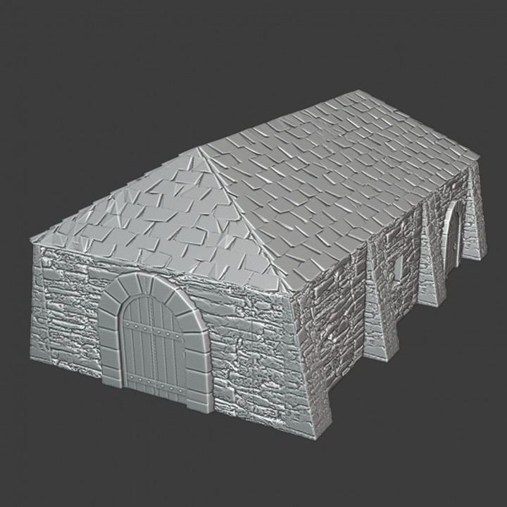3D Printable Medieval storage building by Northern Crusades Miniatures