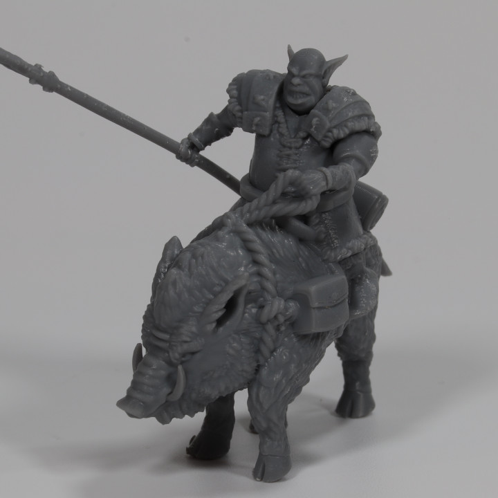 3D Printable Grasslands Goblin Boar Rider by Runeforge Studios