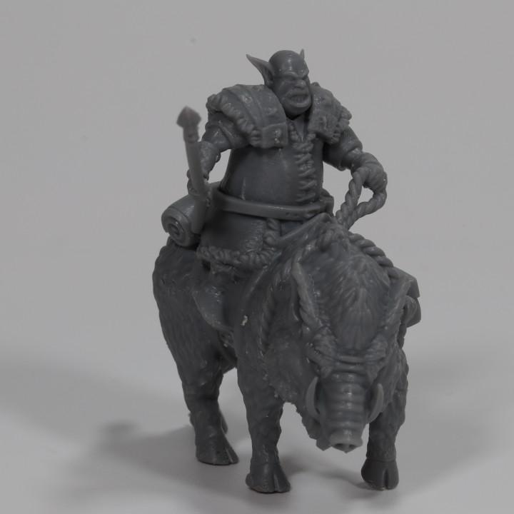 3D Printable Grasslands Goblin Boar Rider by Runeforge Studios