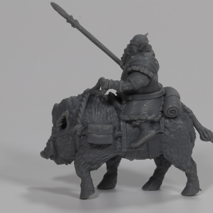 3D Printable Grasslands Goblin Boar Rider by Runeforge Studios