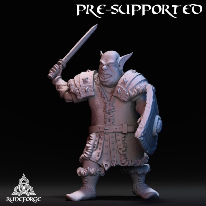 3D Printable Grasslands Goblin Sword and Shield - Attacking by ...