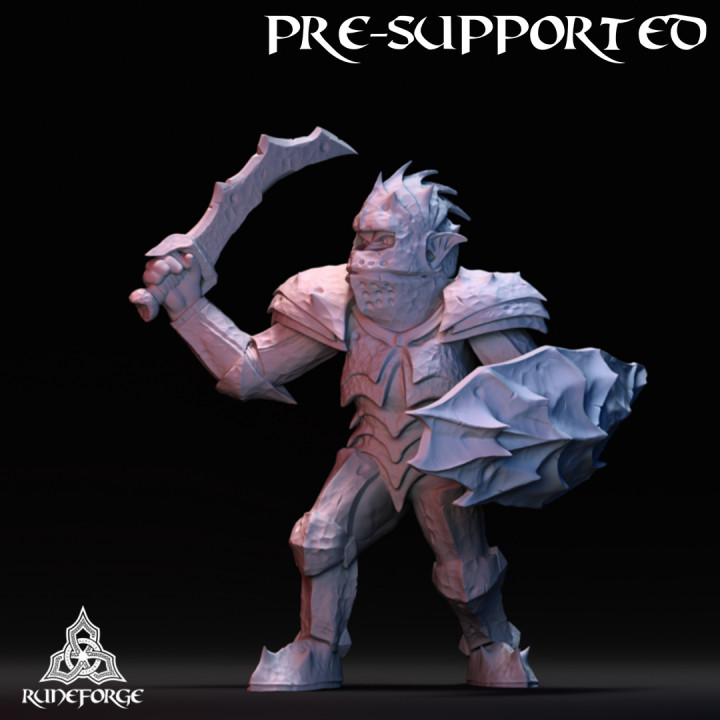 3D Printable Mountain Goblin Sword and Shield - Attacking by Runeforge ...
