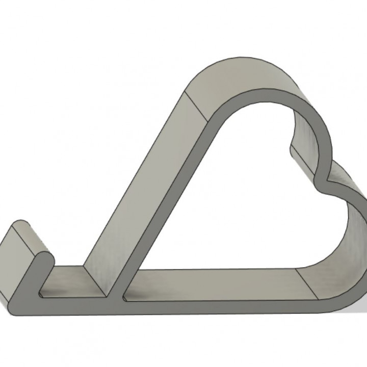 3D Printable Heart Phone Stand with letter 3D print model by Chris